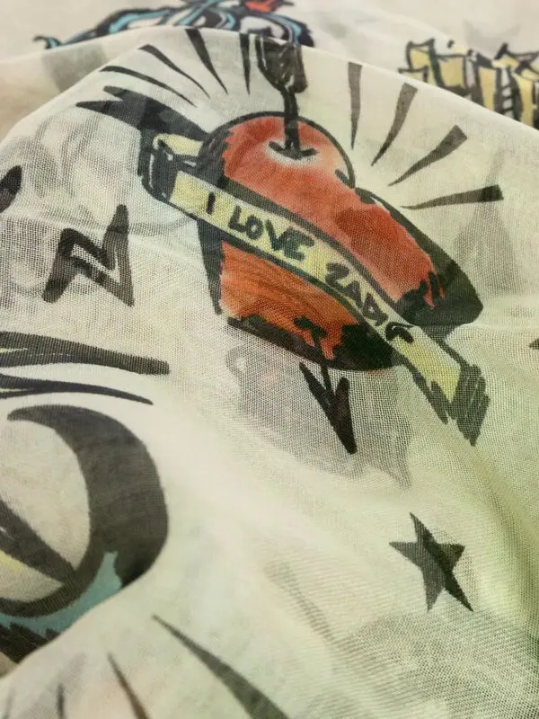 Zadig&Voltaire Kerry Tattoo-print Scarf