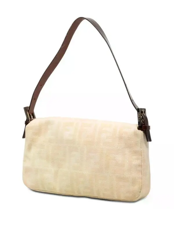 Fendi Zucca Canvas Baguette Shoulder Bag