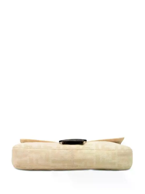 Fendi Zucca Canvas Baguette Shoulder Bag