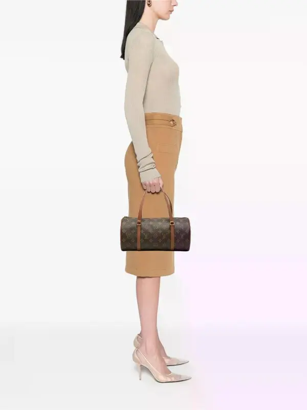 LOUIS VUITTON 1997 Monogram Papillon 30 Handbag - Brown