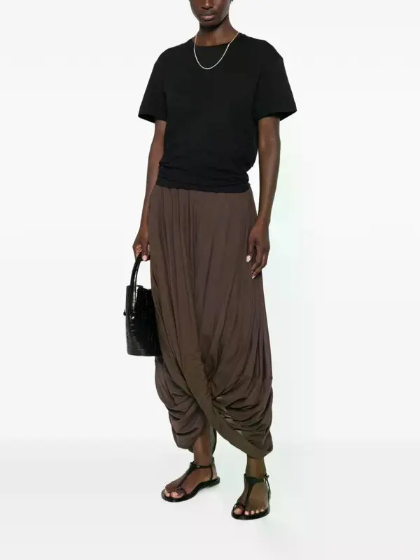 TOTEME Cocoon Asymmetrical Draped Skirt - Brown