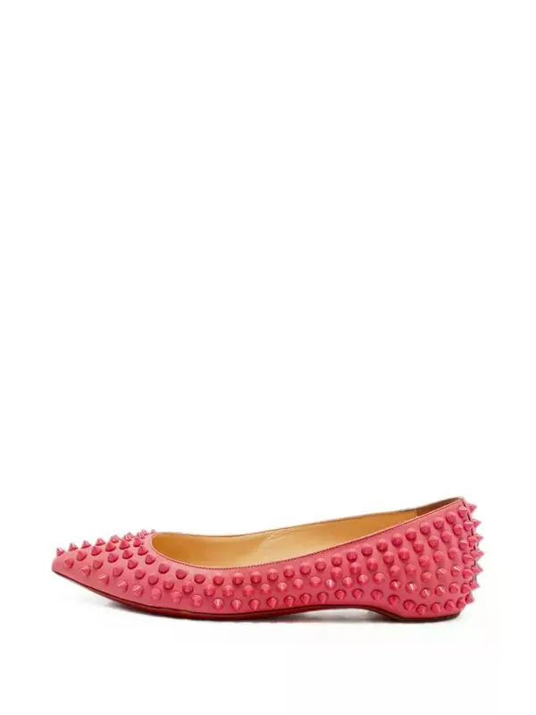 CHRISTIAN LOUBOUTIN Pigalle Spikes Ballet Flats - Pink