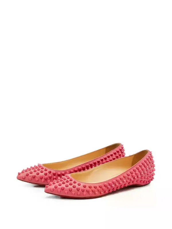 CHRISTIAN LOUBOUTIN Pigalle Spikes Ballet Flats - Pink
