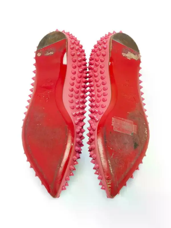 CHRISTIAN LOUBOUTIN Pigalle Spikes Ballet Flats - Pink