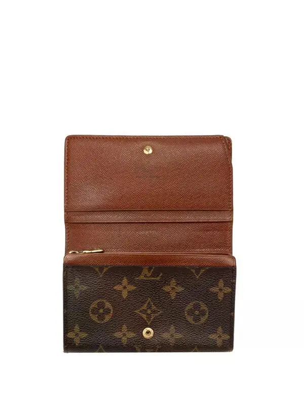 LOUIS VUITTON 2002 Monogram Porte Monnaie Tresor Wallet Small Wallets