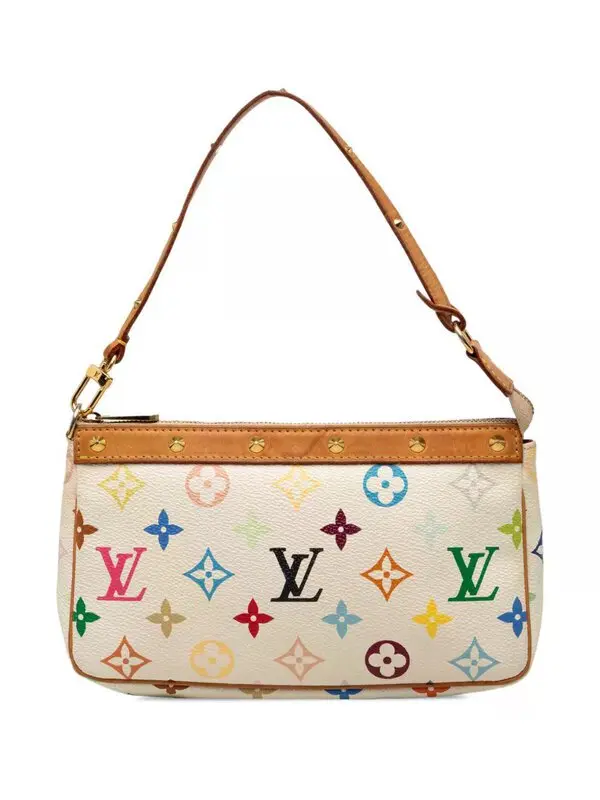 LOUIS VUITTON Monogram Multicolore Pochette Pochette Accessories Shoulder Bag - White