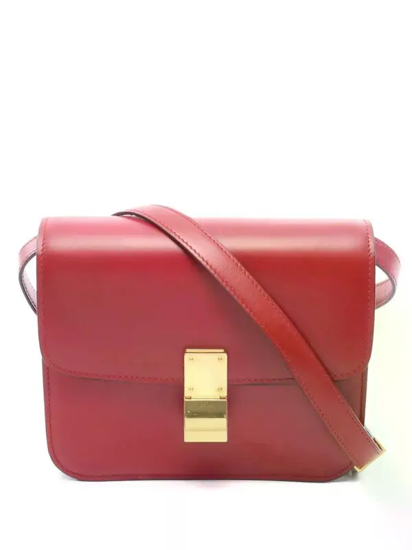 Celine Calfskin Classic Box Crossbody Bag - Red