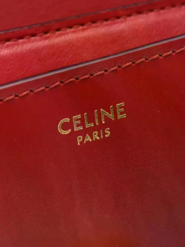 Celine Calfskin Classic Box Crossbody Bag - Red