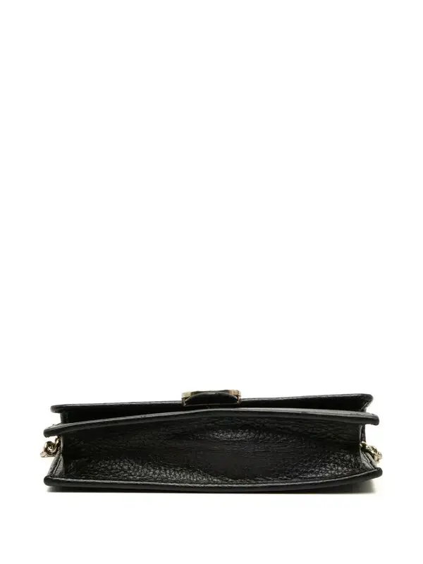 Gucci 2000-2015 Dollar Calfskin Interlocking G Wallet On Chain Crossbody Bag - Black