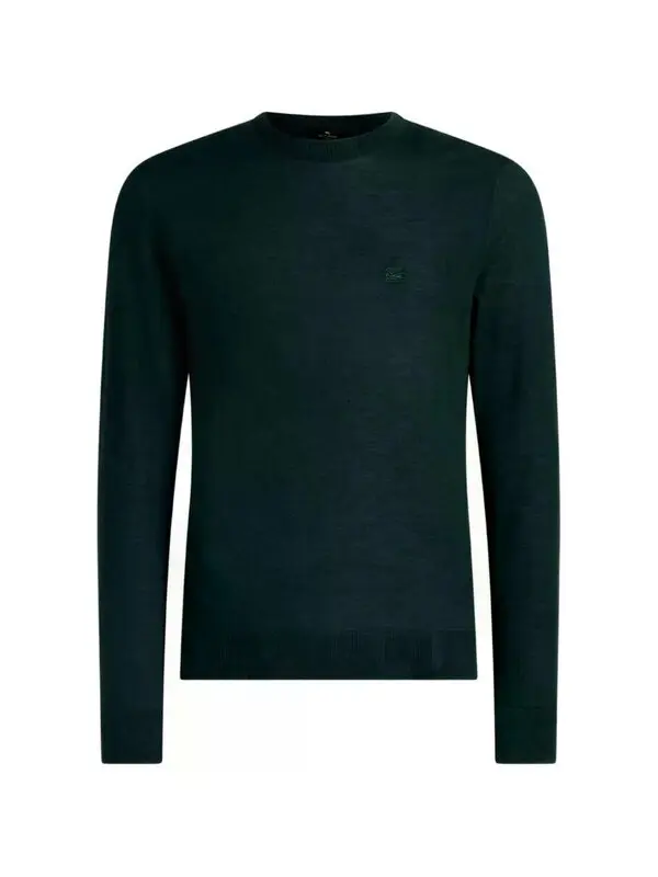 Etro Wool And Silk Sweater With Pegaso Embroidery