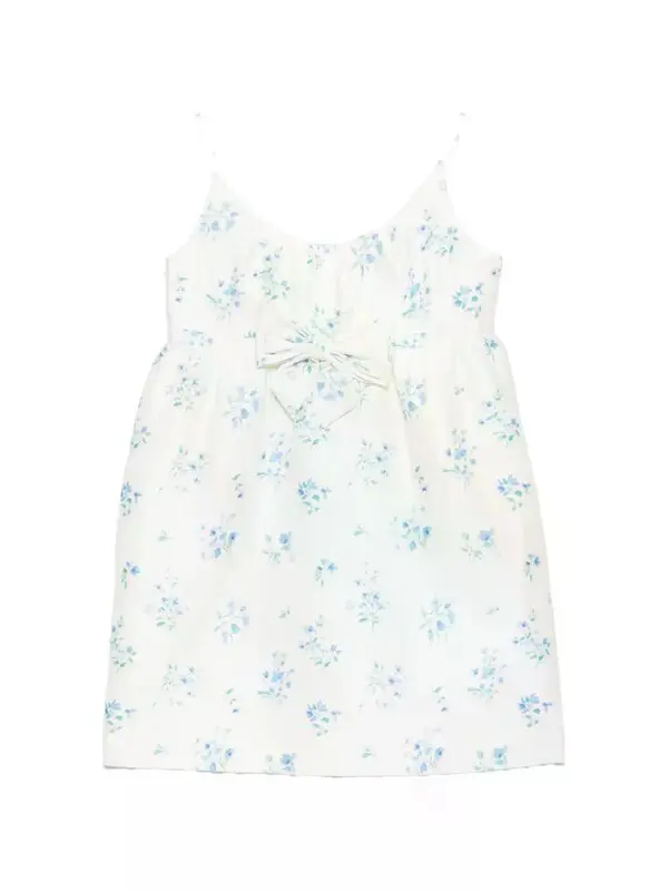 SHUSHU/TONG Floral Print Mini Dress - White