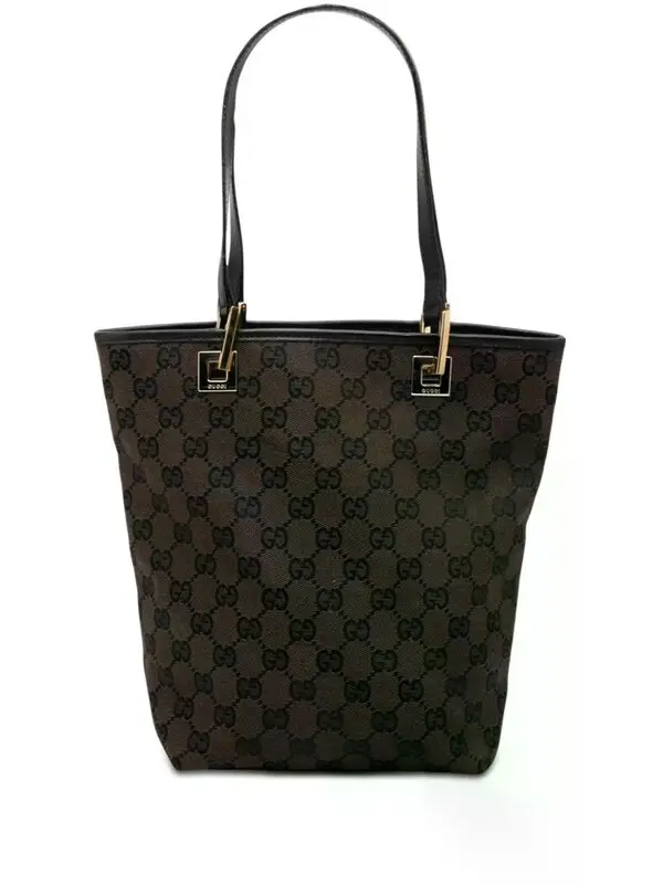 Gucci Gg Canvas Tote Bag - Brown