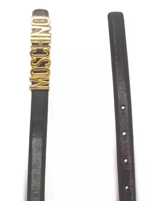 Moschino Classic Logo Leather Belt