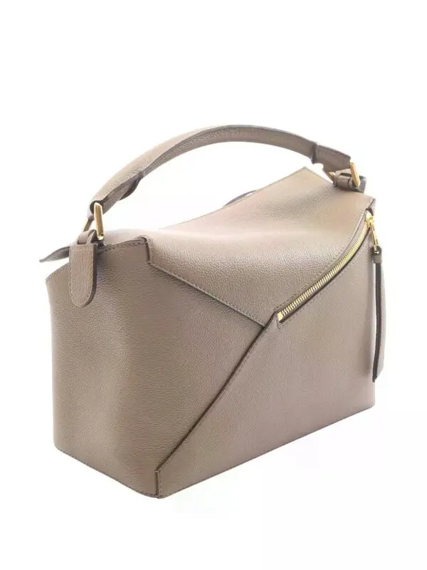 Loewe Medium Calfskin Puzzle Edge Satchel - Grey