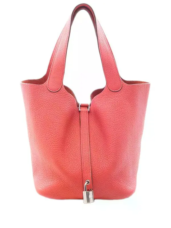 Hermès Clemence Picotin Lock 22 Handbag - Pink