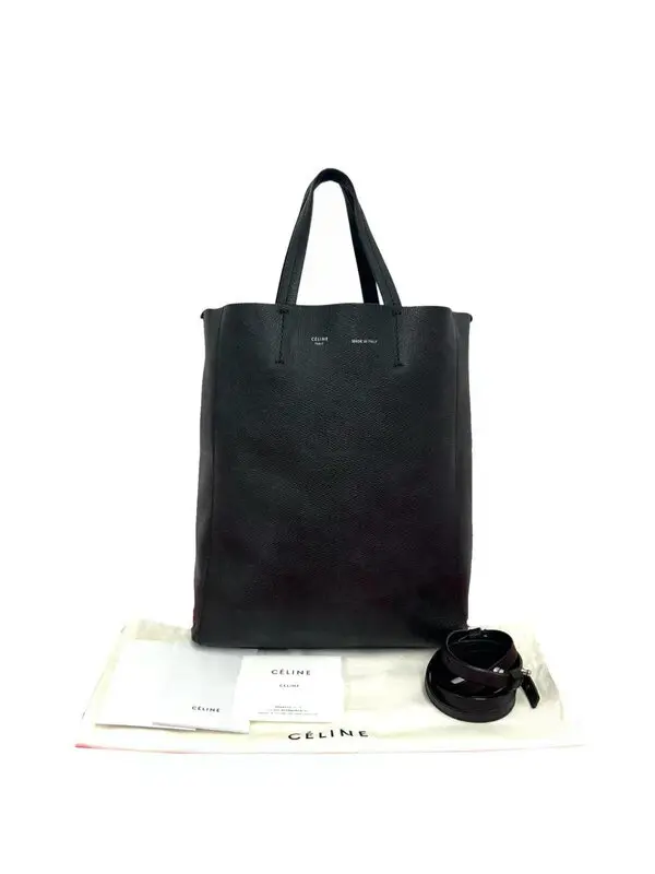 Celine Vertical Cabas Tote Satchel - Black