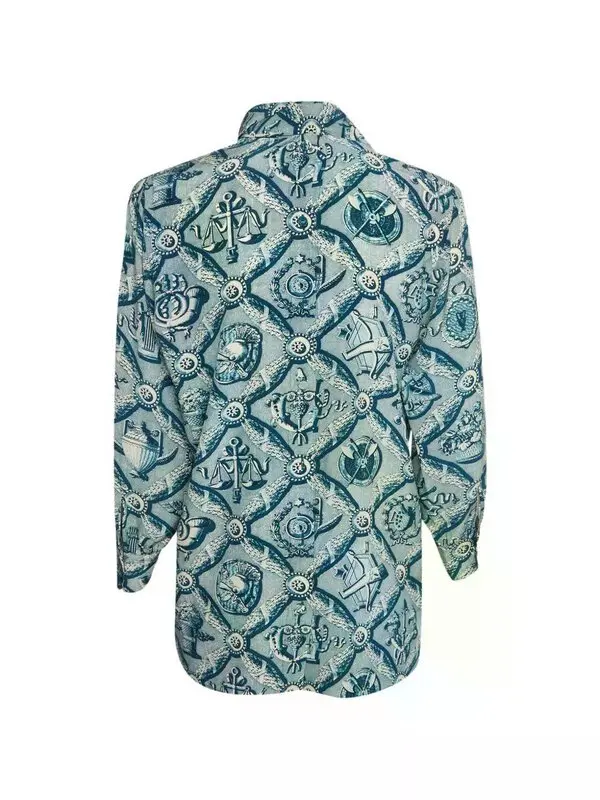 Gucci Kaleidoscope Print Silk Neck-tie Blouse