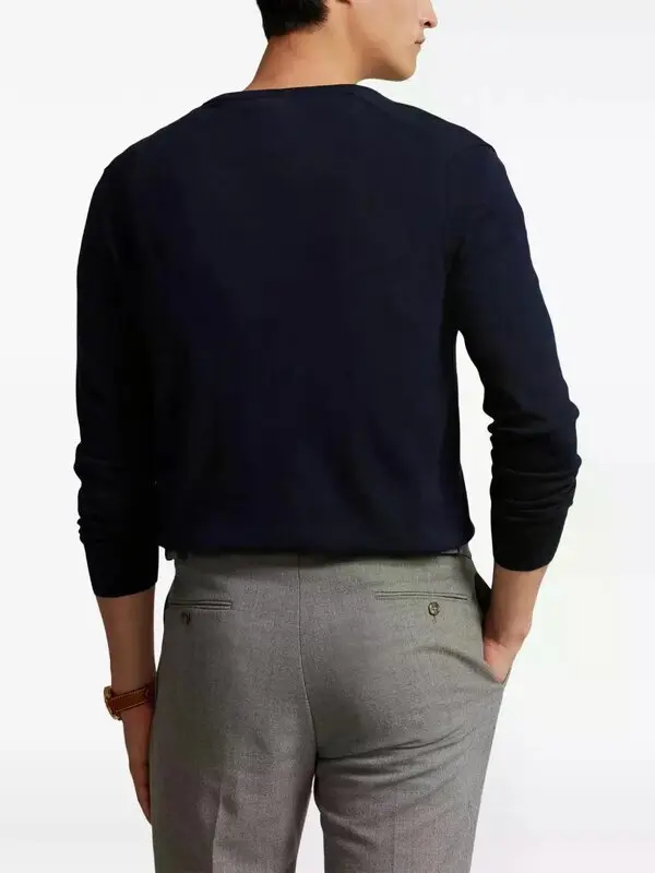 Polo Ralph Lauren Embroidered Logo V-neck Sweater