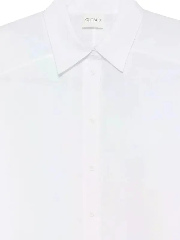 Closed Long-sleeve Scallop-edge Shirt