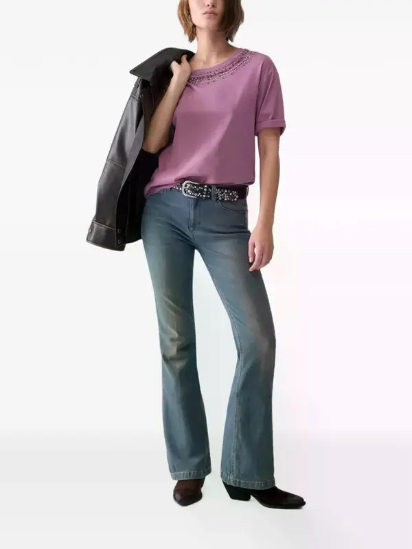 Liu Jo Jersey T-shirt With Jewel Embellishment