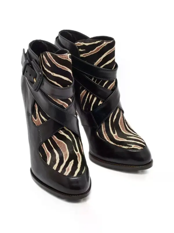TOD'S Zebra-print Ankle Boots