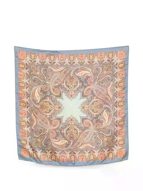 Etro Paisley-print Handkerchief - Blue