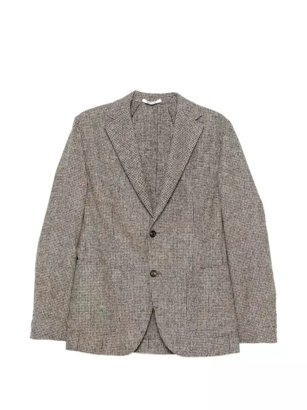 Eleventy Houndstooth-pattern Single-breasted Blazer
