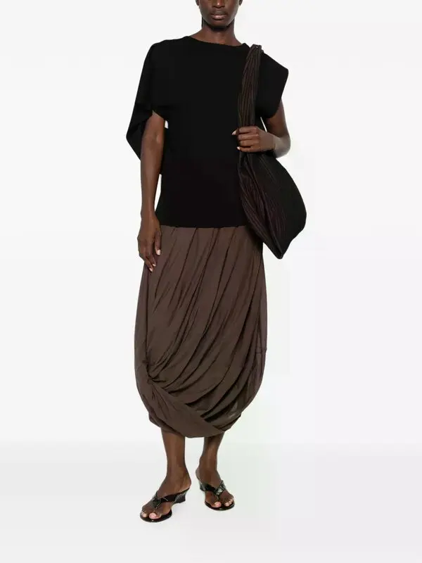 CFCL Asymmetric Sleeve Draped Top