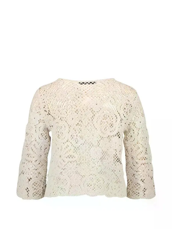BETTY BARCLAY Crochet Sequin Embellished Top