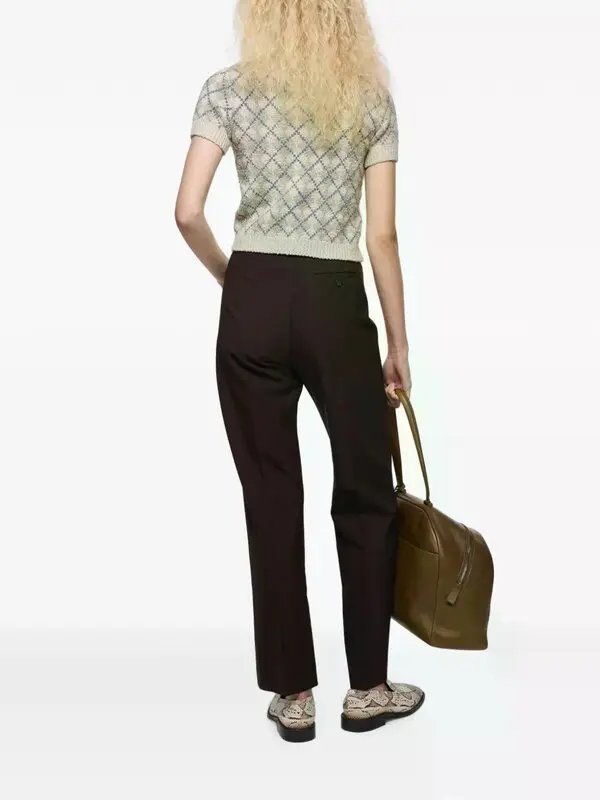 Acne Studios Bouclé Argyle Knit Sweater