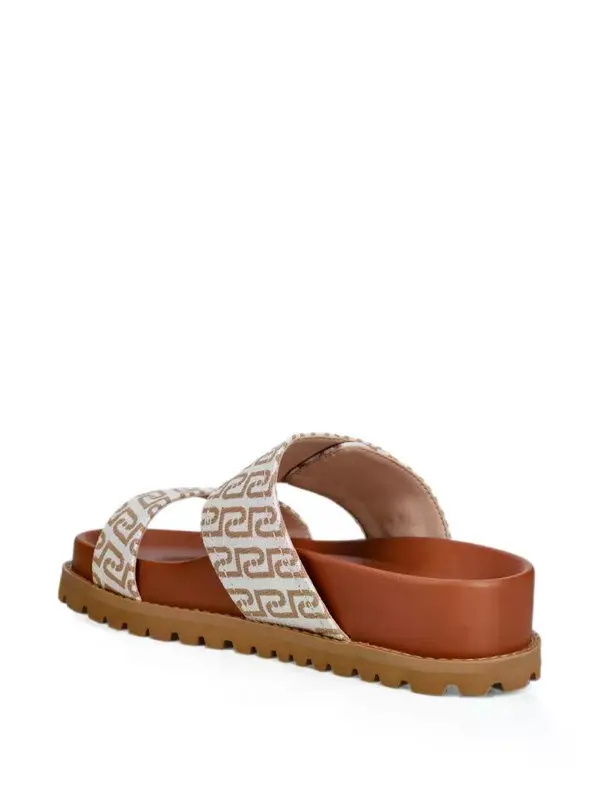 Liu Jo Monogram Print Buckle-fastening Sandals - White
