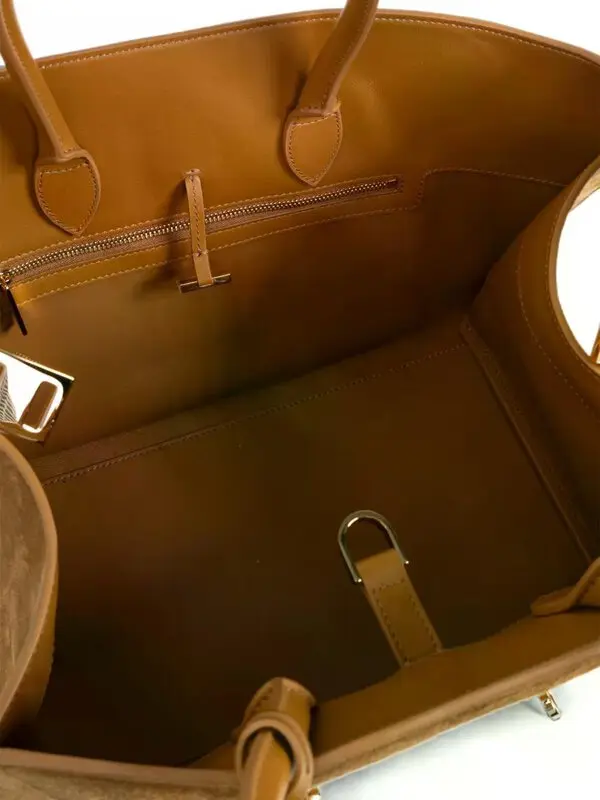 FERRAGAMO Calf Suede Tote Bag - Brown