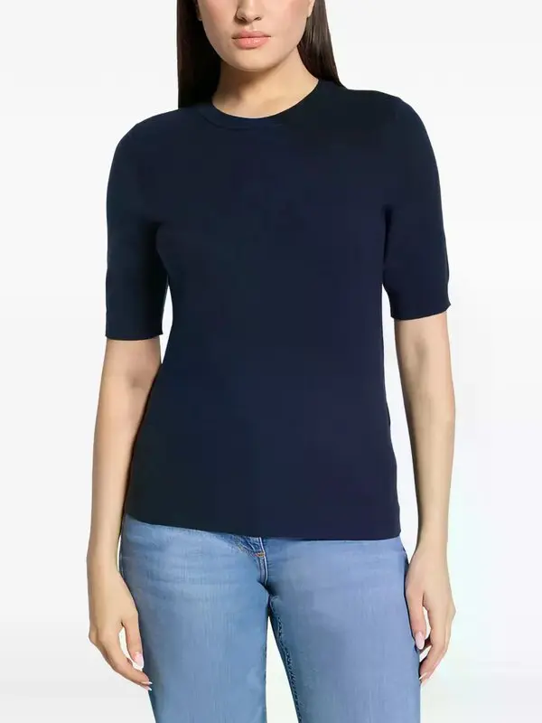 BETTY BARCLAY Fine Knit Short Sleeve Crewneck Sweater
