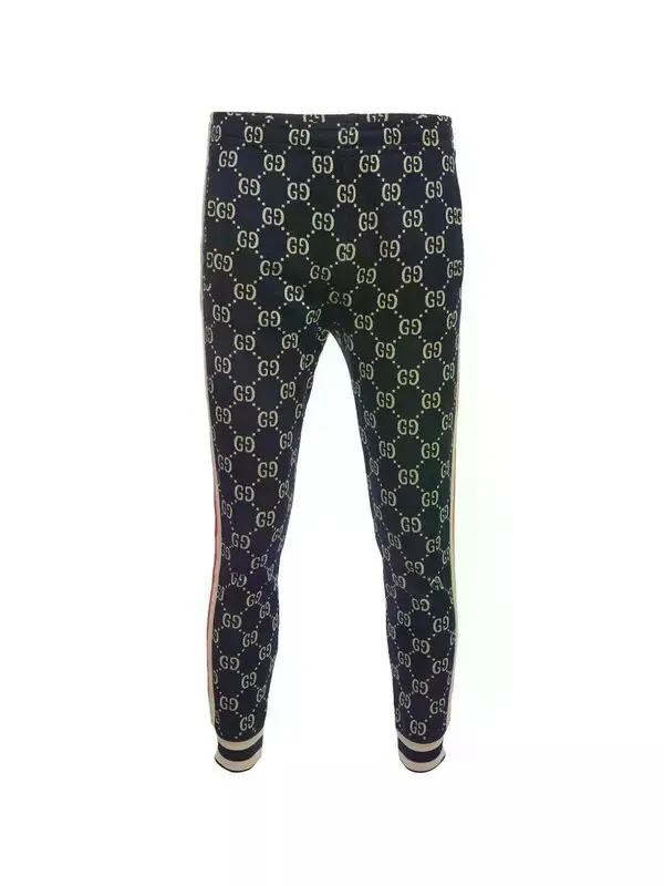 Gucci Monogram-pattern Side-stripe Track Pants