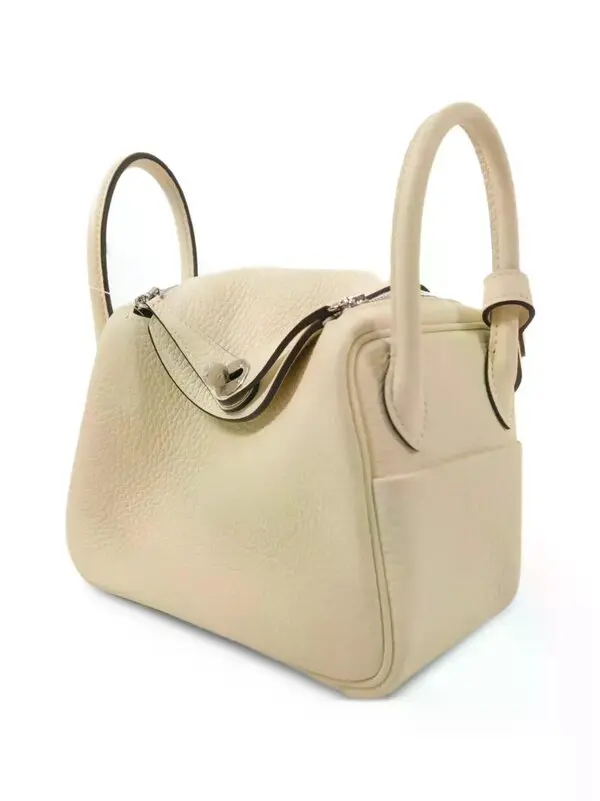 Hermès Mini Lindy Two-way Leather Tote Bag - Neutrals