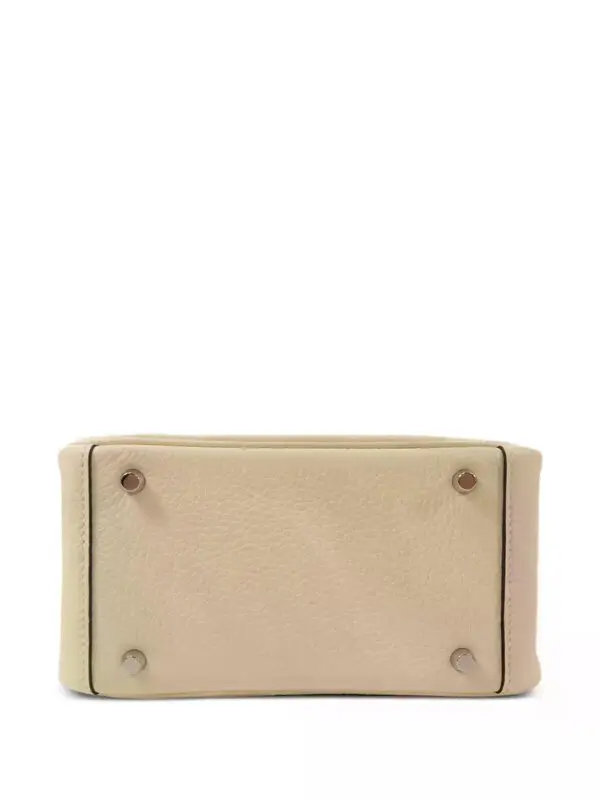 Hermès Mini Lindy Two-way Leather Tote Bag - Neutrals