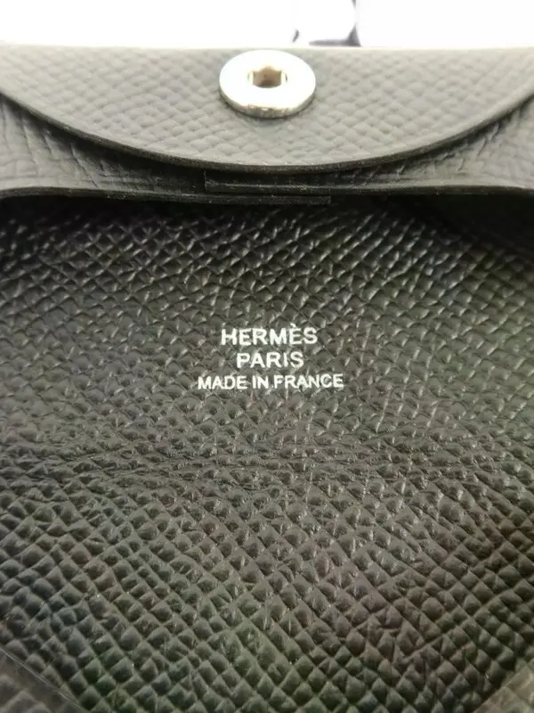 Hermès 2022 Bastia Leather Wallet - Grey