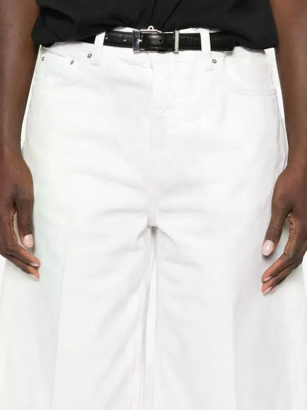 TOTEME Board Knee-length Denim Shorts - White