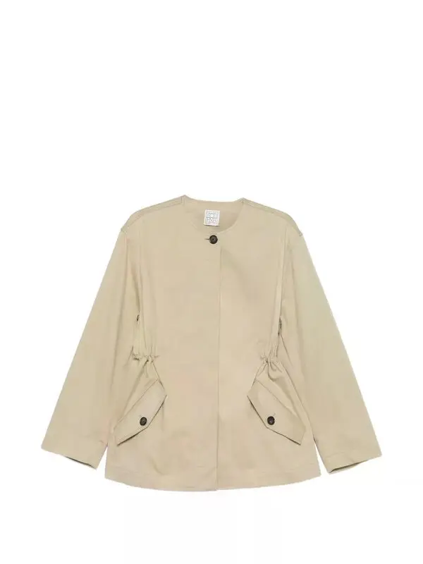 TOTEME Elasticated-waist Cotton Twill Jacket - Neutrals