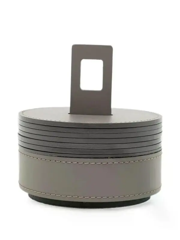 RUDI Nautilus Coaster Holder Round X12 Coasters - Grey