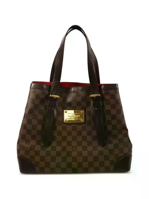 LOUIS VUITTON Damier Ebene Hampstead Mm Shoulder Tote Bag - Brown