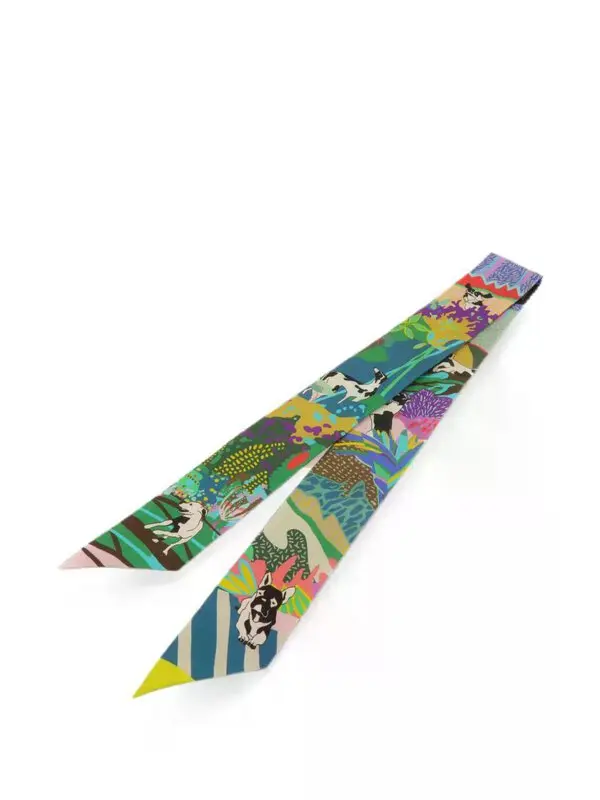 Hermès Twilly Dog-print Scarf