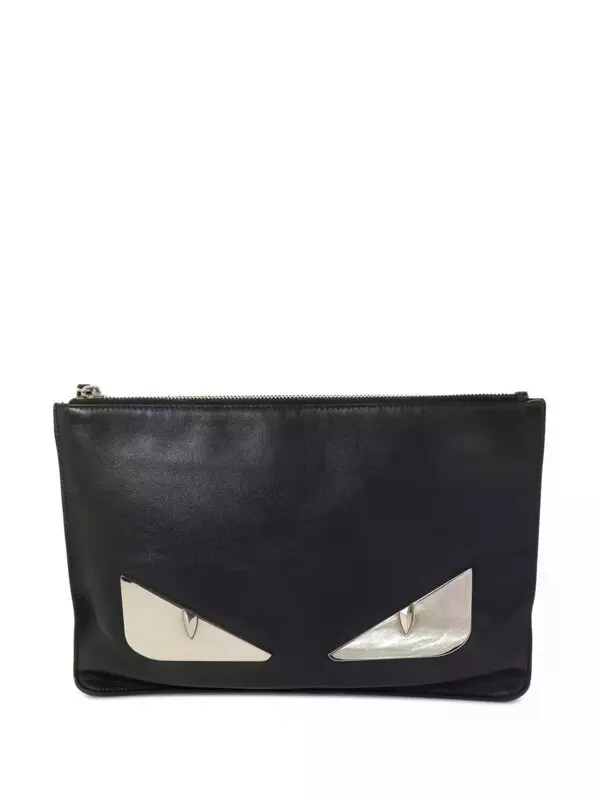 Fendi Bag Bugs Leather Clutch