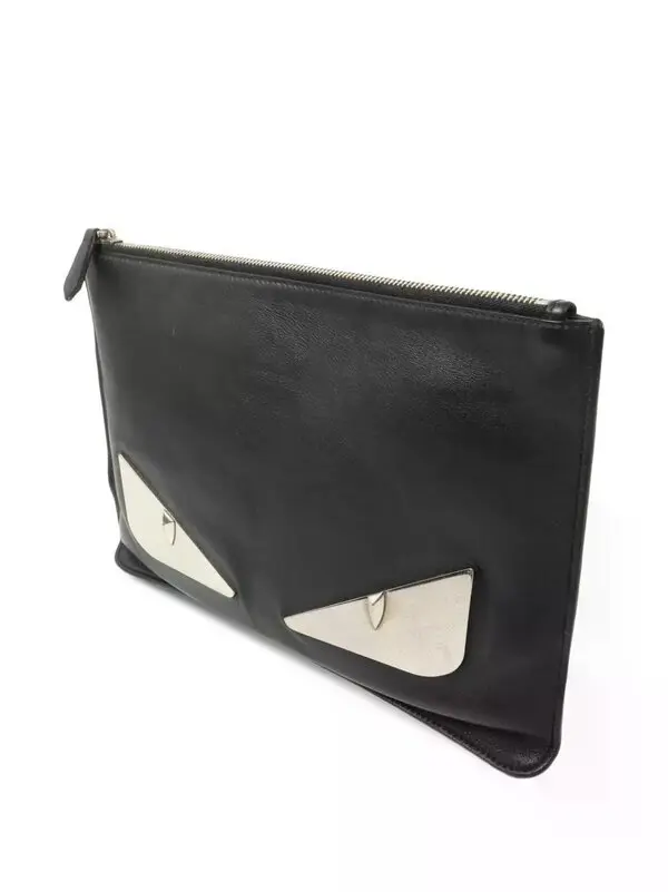 Fendi Bag Bugs Leather Clutch