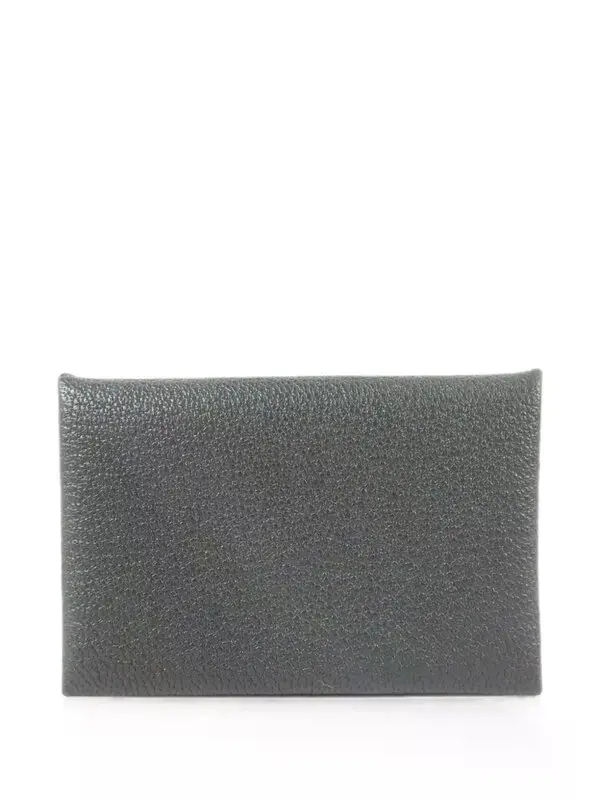 Hermès 2024 Calvi Card Case - Black