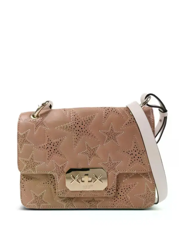 Valentino Garavani Star-perforated Leather Shoulder Bag - Pink