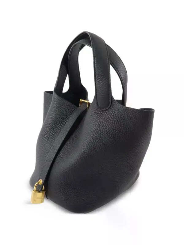 Hermès Pm Picotin Leather Tote Bag - Black