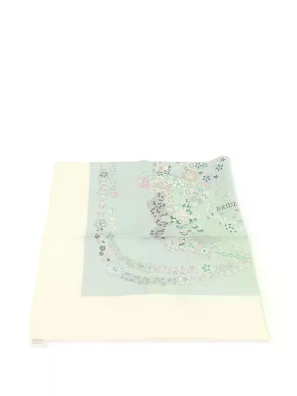 Hermès Brides De Gala Floral Scarf - White