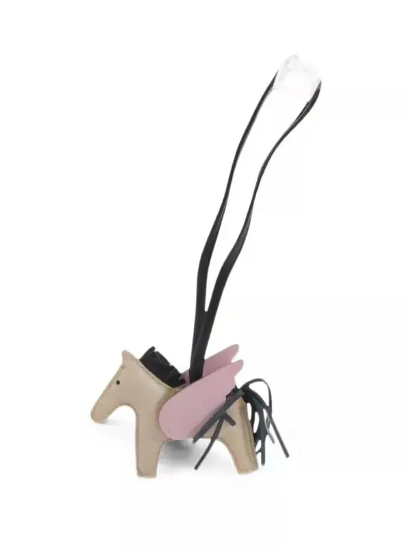 Hermès Rodeo Pegase Leather Charm - White