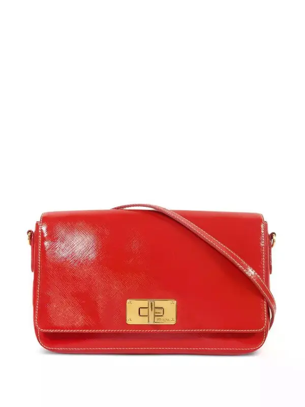 Prada Saffiano Vernice Cross Body Bag